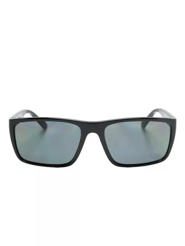 SCUDERIA FERRARI Logo-plaque Rectangle-frame Sunglasses - Black