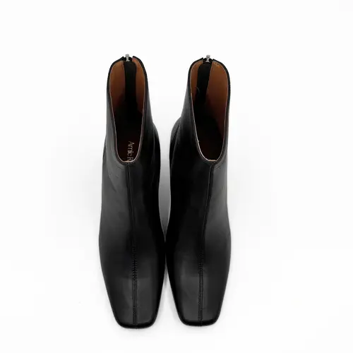 AMIE RAFA Harlow Leather Bootie - Black