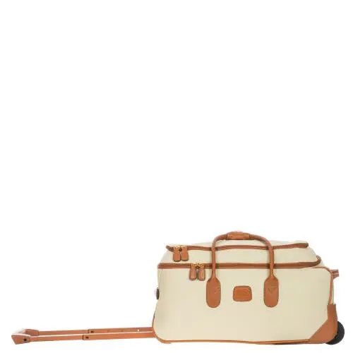 Bric'S Firenze Softside 21" Carry-on Rolling Duffle - Cream