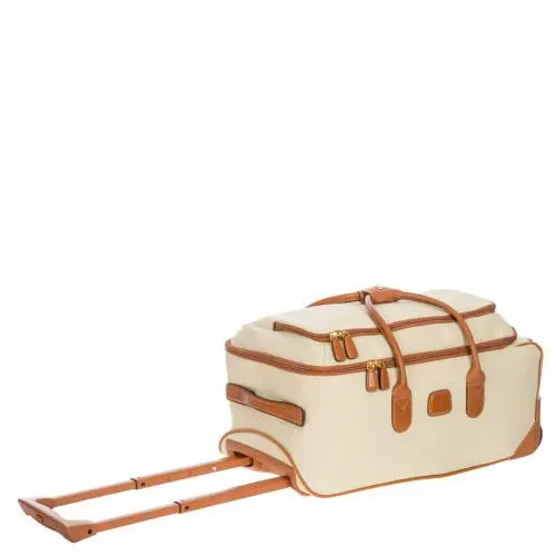 Bric'S Firenze Softside 21" Carry-on Rolling Duffle - Cream