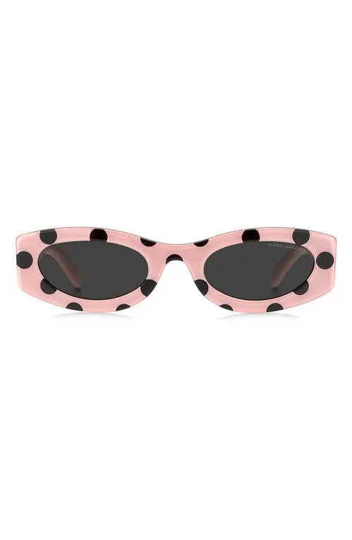 Marc Jacobs 51mm Oval Sunglasses - Pink Black/grey