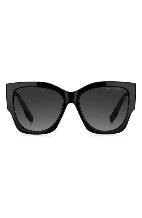Marc Jacobs 56mm Gradient Cat Eye Sunglasses - Black/dark Grey Sf