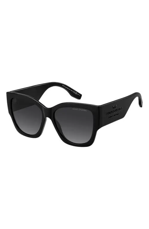 Marc Jacobs 56mm Gradient Cat Eye Sunglasses - Black/dark Grey Sf