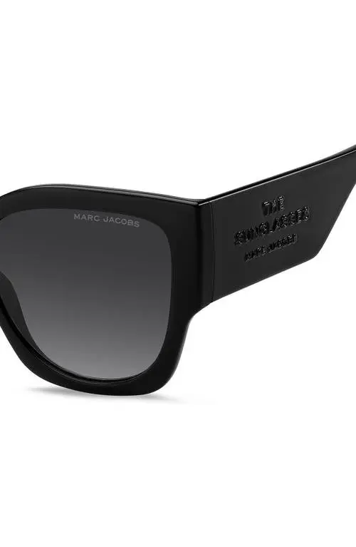 Marc Jacobs 56mm Gradient Cat Eye Sunglasses - Black/dark Grey Sf