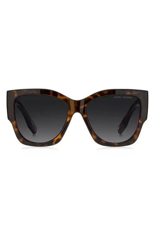 Marc Jacobs 56mm Gradient Cat Eye Sunglasses - Havana/dark Grey Sf