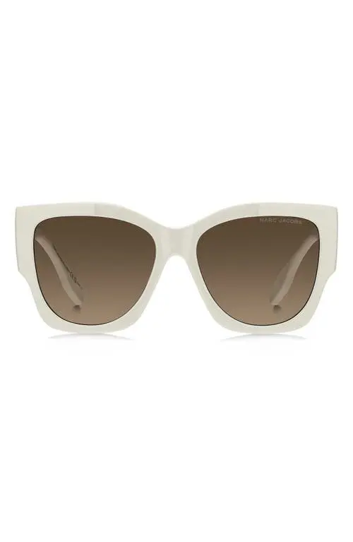 Marc Jacobs 56mm Gradient Cat Eye Sunglasses - Ivory/brown Sf