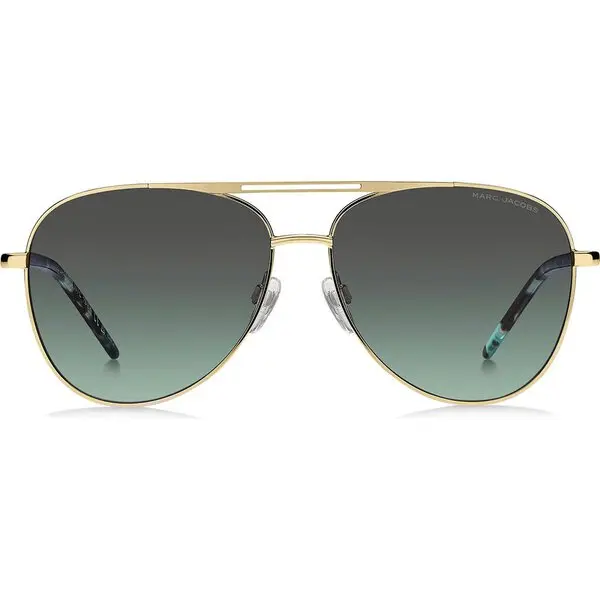 Marc Jacobs 59mm Pilot Sunglasses - Gold Blue/grey Green