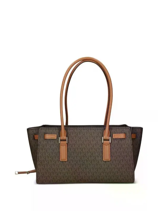 Michael Kors Monogram Logo-plaque Tote Bag - Brown
