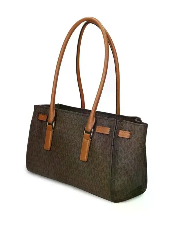 Michael Kors Monogram Logo-plaque Tote Bag - Brown