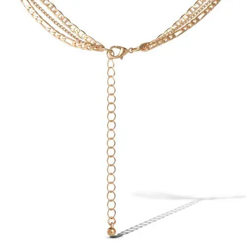 Jessica Simpson Layered Cross & Gem Necklace