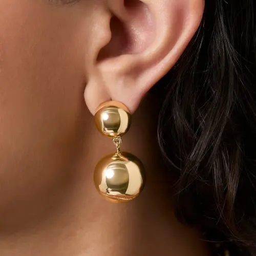 Jessica Simpson Double Ball Drop Earrings