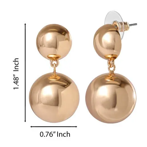 Jessica Simpson Double Ball Drop Earrings