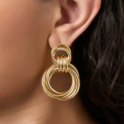 Jessica Simpson Interlocking Loop Earrings