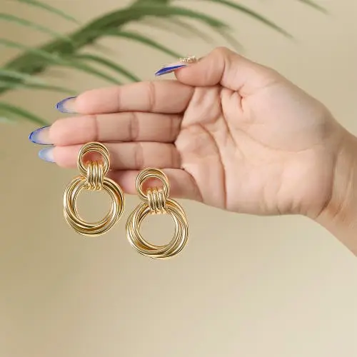 Jessica Simpson Interlocking Loop Earrings