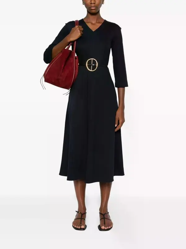 Max Mara Three-quarter Sleeve Flared Dress