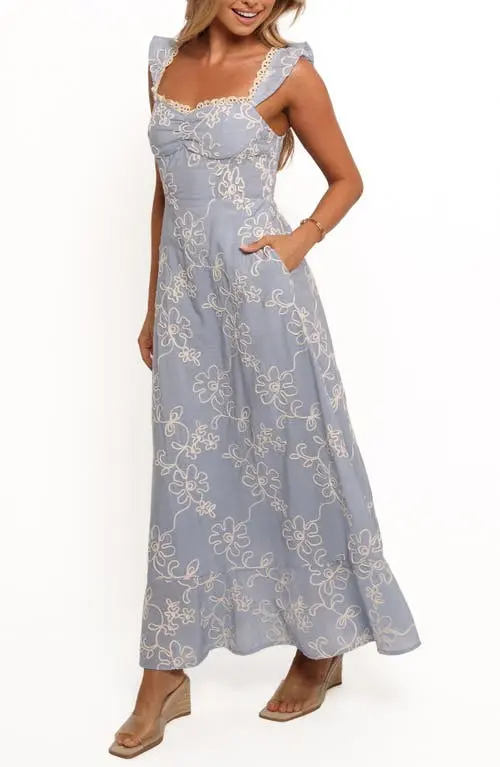 PETAL & PUP Ellise Lace Trim Soutache Midi Sundress