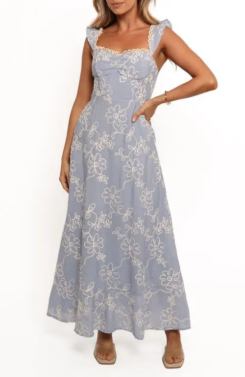 PETAL & PUP Ellise Lace Trim Soutache Midi Sundress