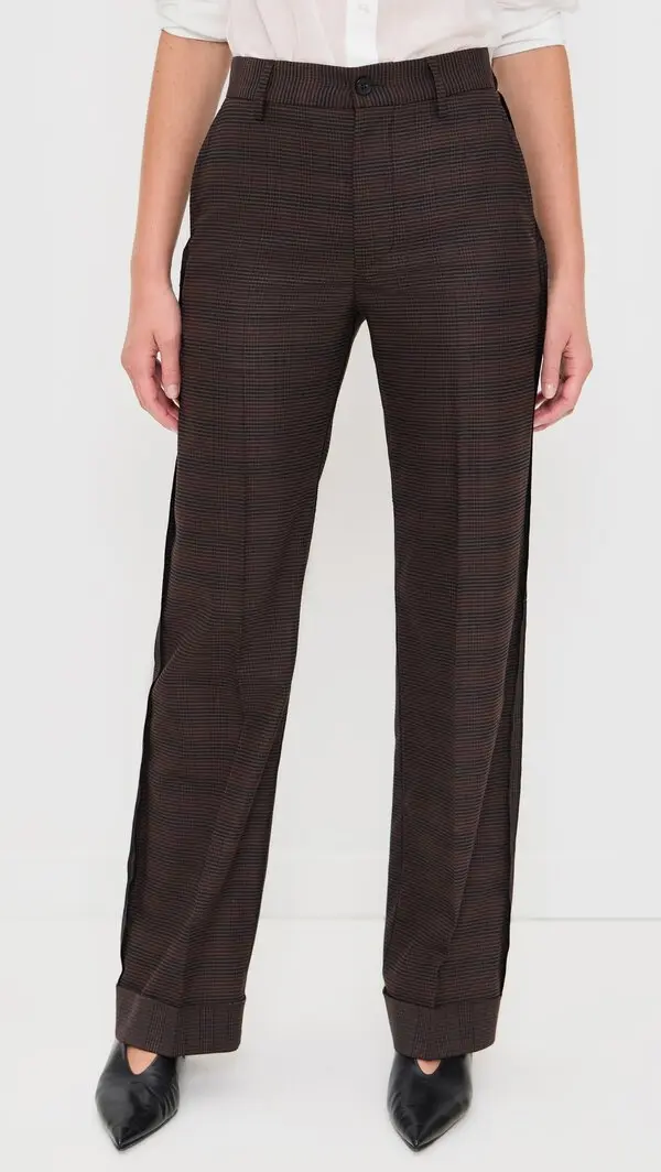 MAISON MARGIELA Plaid Patterned Trousers