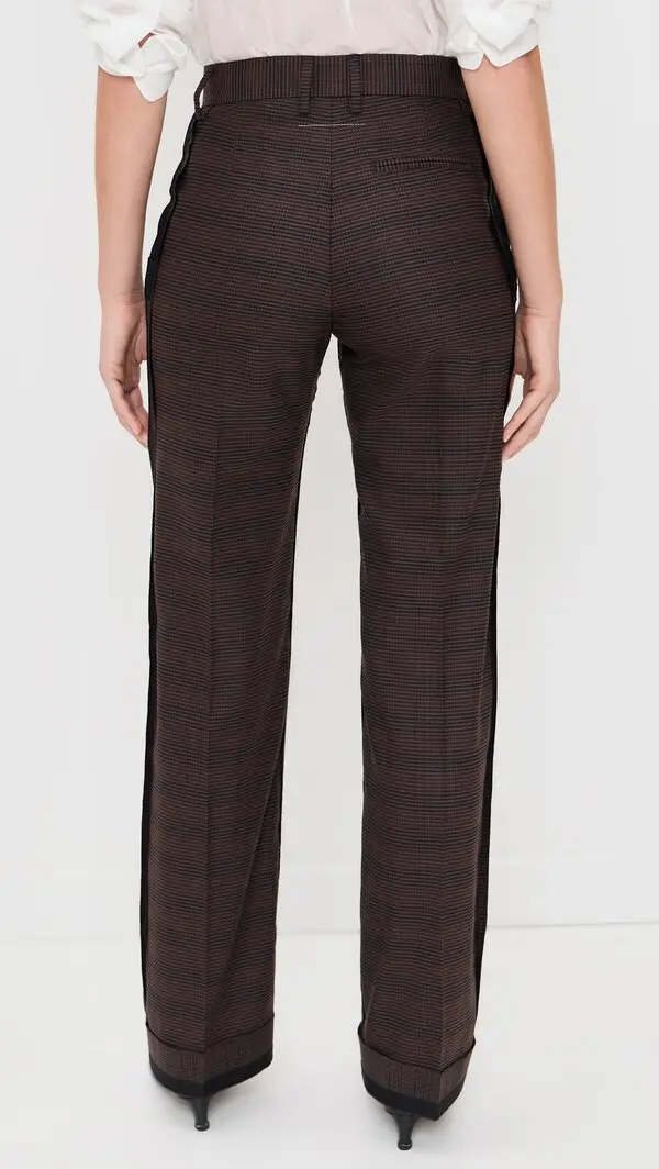 MAISON MARGIELA Plaid Patterned Trousers