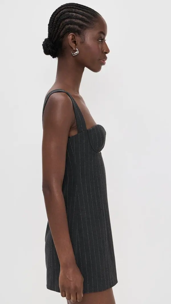 Retrofete Ariya Stripe Mini Dress - Grey | Editorialist