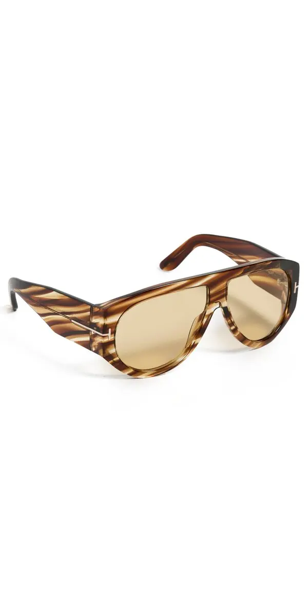 TOM FORD Bronson Aviator Sunglasses - Havana