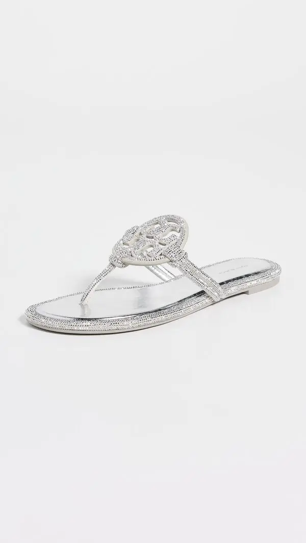 Tory Burch Miller Knotted Pave Sandals
