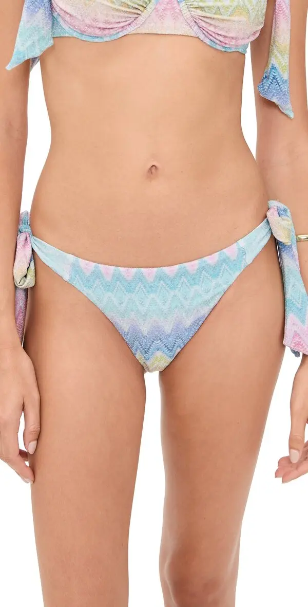 Beach Riot Lucy Bikini Bottom - Sunset Chevron