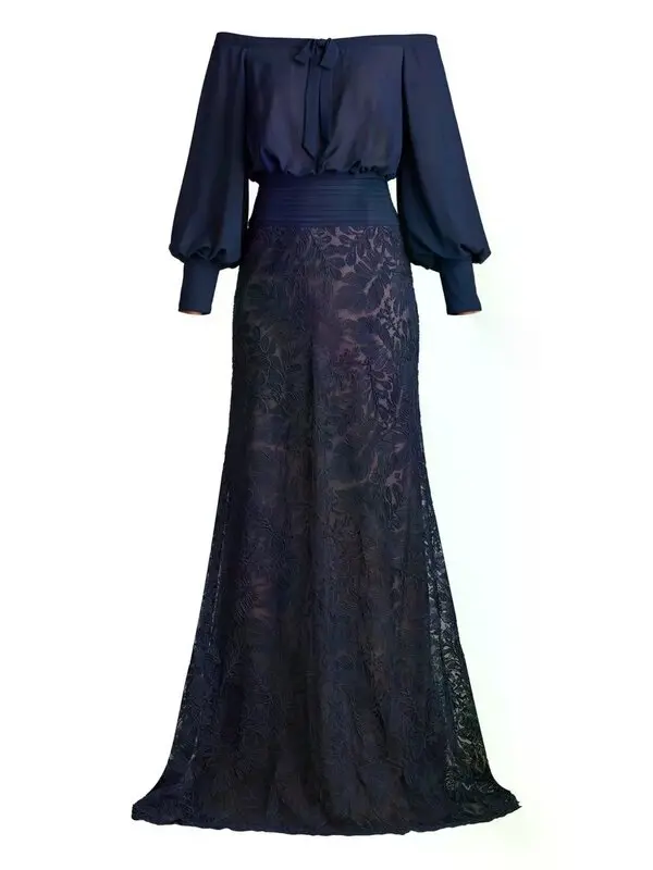 Tadashi Shoji Azura Off-The-Shoulder Dress - Blue | Editorialist