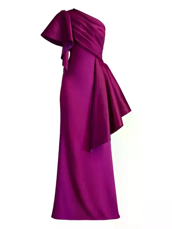 Tadashi Shoji Santa Fe One-shoulder Gown - Purple