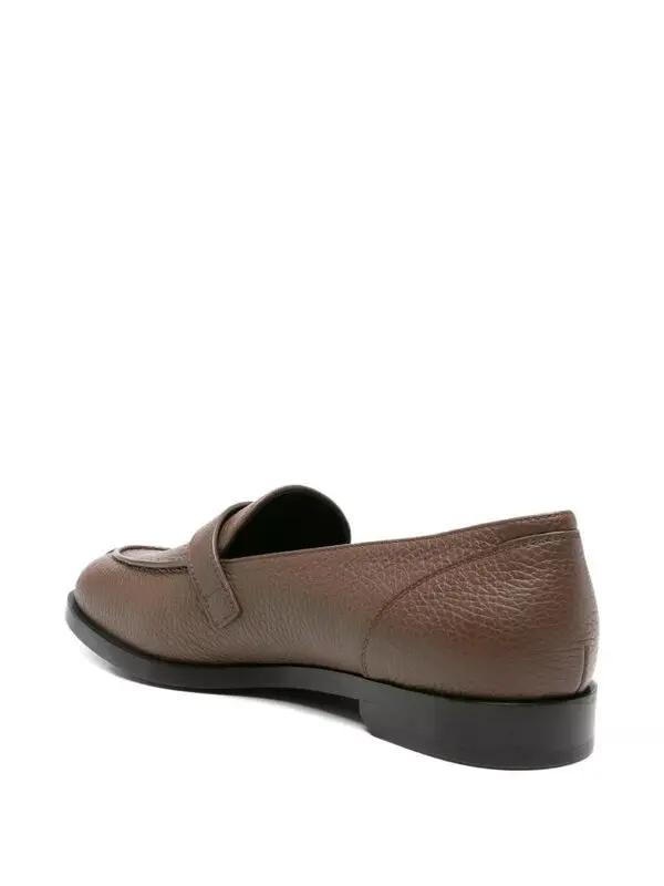 Giorgio Armani Buckle-detail Leather Loafers