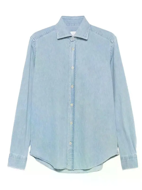 Eleventy Long-sleeve Denim Shirt - Blue