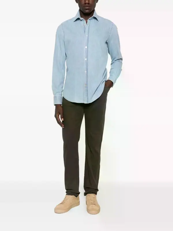 Eleventy Long-sleeve Denim Shirt - Blue