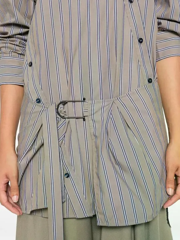 Christopher Esber Striped Belted Shirt
