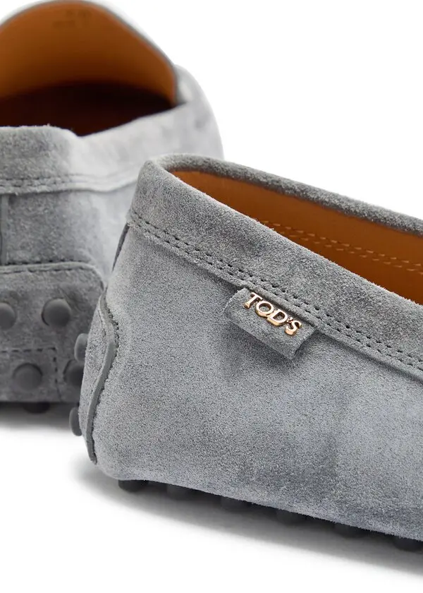 TOD'S Gommino Suede Loafers - Grey