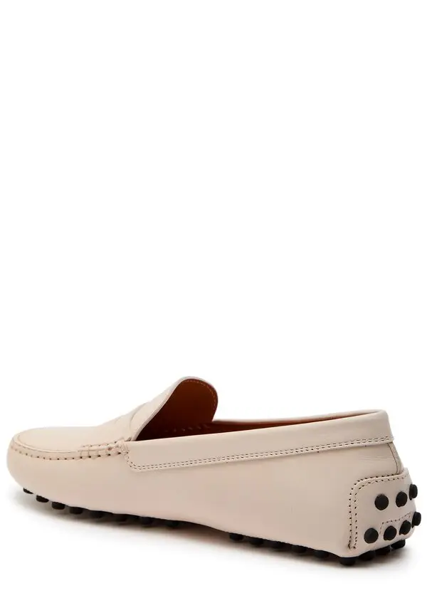 TOD'S Gommino Leather Loafers - Ivory