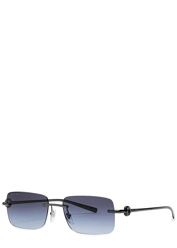 Gucci Rimless Rectangle-frame Sunglasses