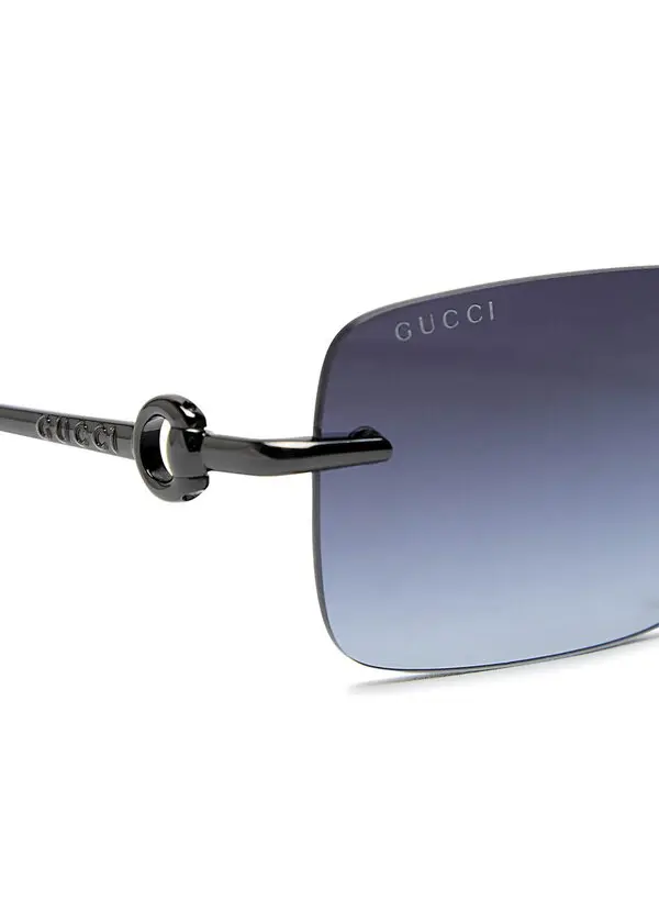 Gucci Rimless Rectangle-frame Sunglasses