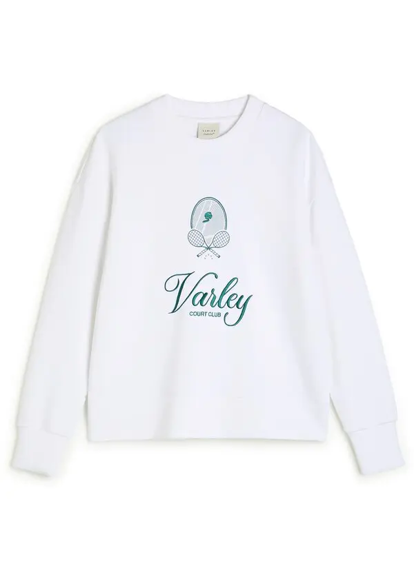Varley Rasco Namesake Stretch-jersey Sweatshirt - White