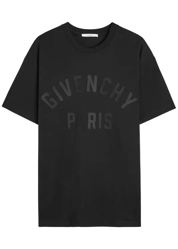 Givenchy Logo-appliquéd Cotton T-shirt - Black