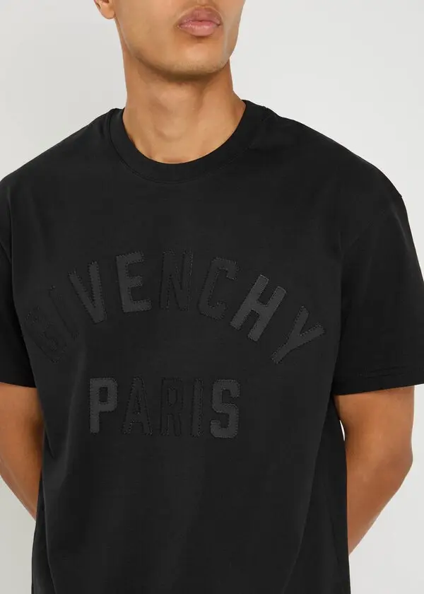 Givenchy Logo-appliquéd Cotton T-shirt - Black