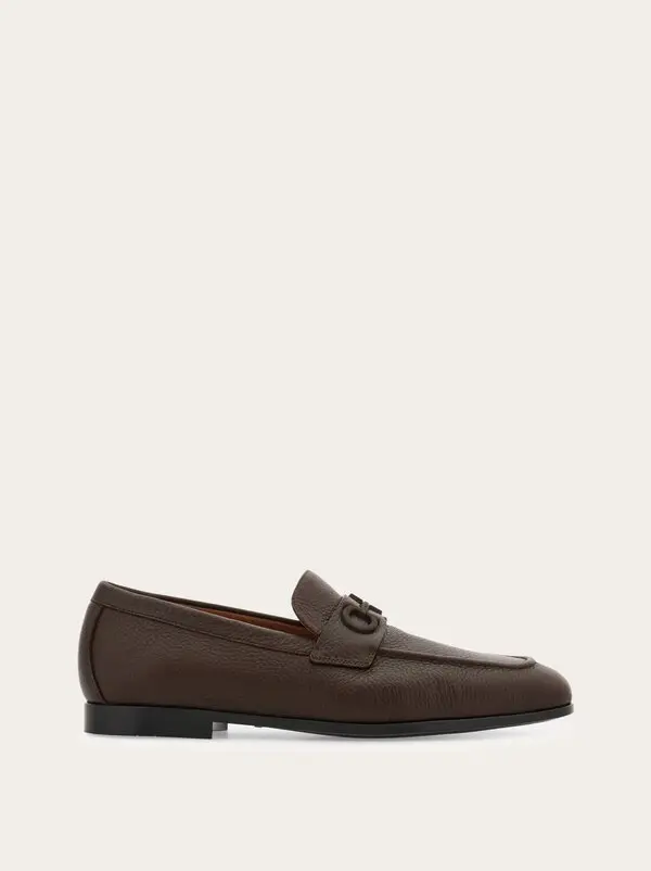 FERRAGAMO Gancini Buckle Loafer - Brown