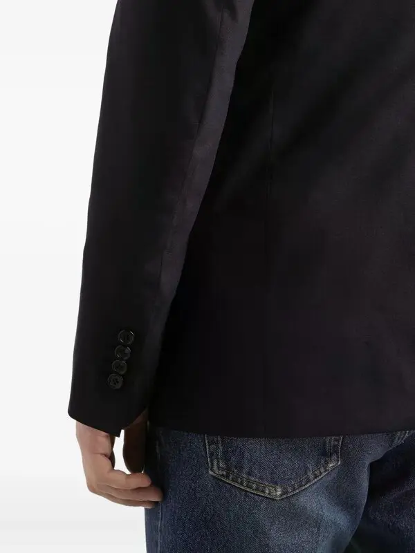 Dolce & Gabbana Double-breasted Crest-embellished Blazer