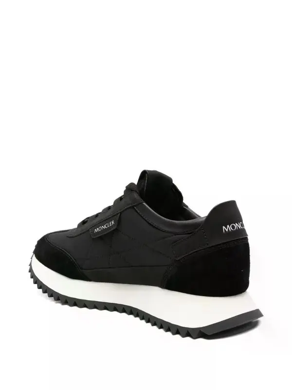 Moncler Pacey 2 Leather Logo Sneakers - Black