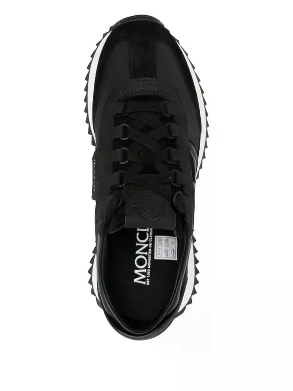 Moncler Pacey 2 Leather Logo Sneakers - Black