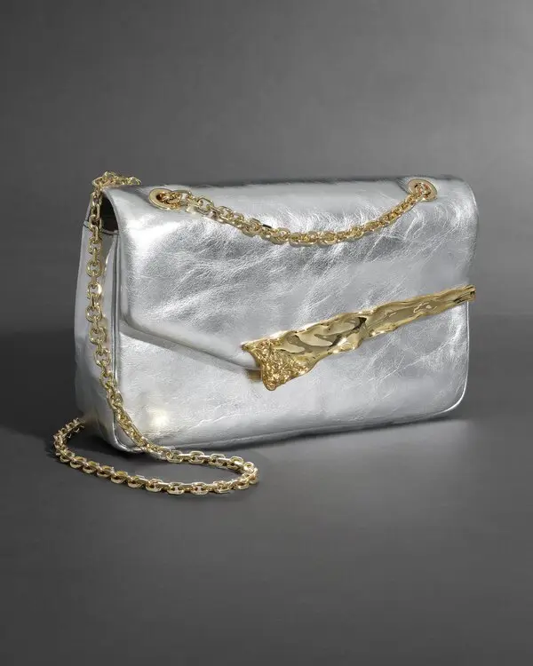 Alexis Bittar Angular Shoulder Bag - Silver
