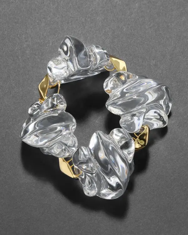 Alexis Bittar Liquid Lucite Sculptural Link Bracelet