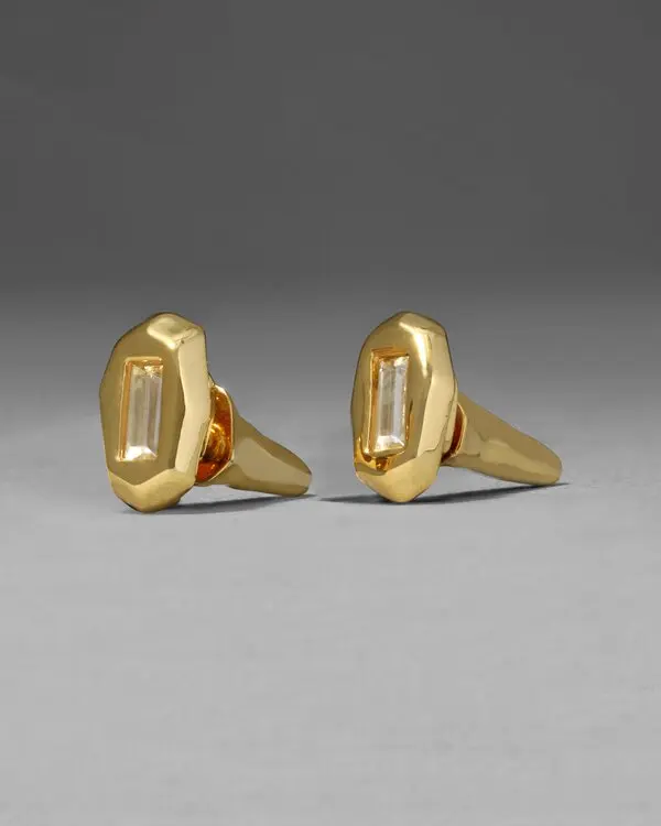 Alexis Bittar Crystal Spear Front Back Stud Earrings