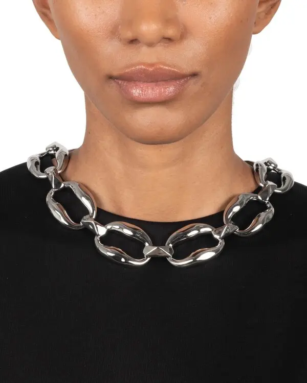 Alexis Bittar Molten Link Necklace - Silver