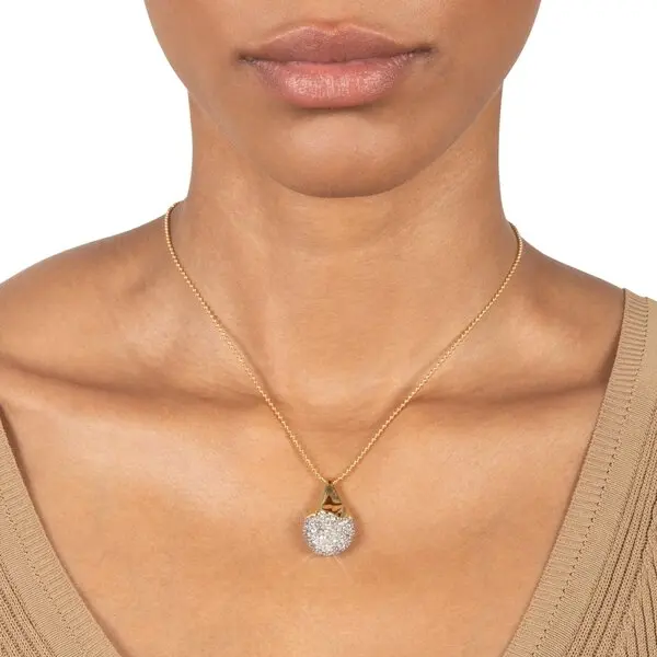 Alexis Bittar Solanales Crystal Pavé Teardrop Pendant Necklace - Gold