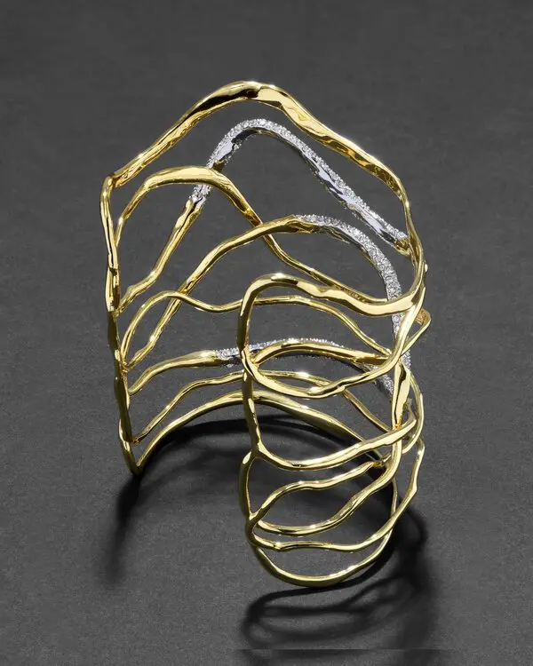 Alexis Bittar Solanales Crystal Intertwined Wide Cuff Bracelet